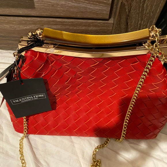 Valentina Fiore | Bags | Valentina Fiore Made In Italy Red Handbag ...